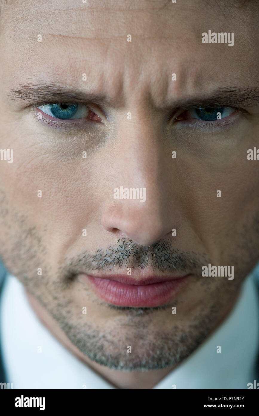 Furrowed face hi-res stock photography and images - Alamy