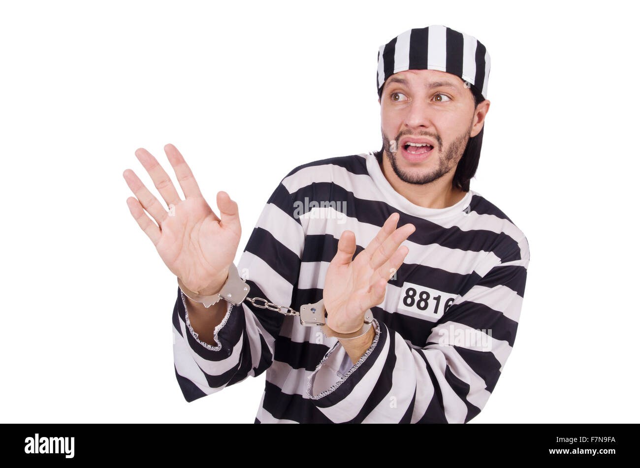 Prison inmate isolated on the white background Stock Photo - Alamy