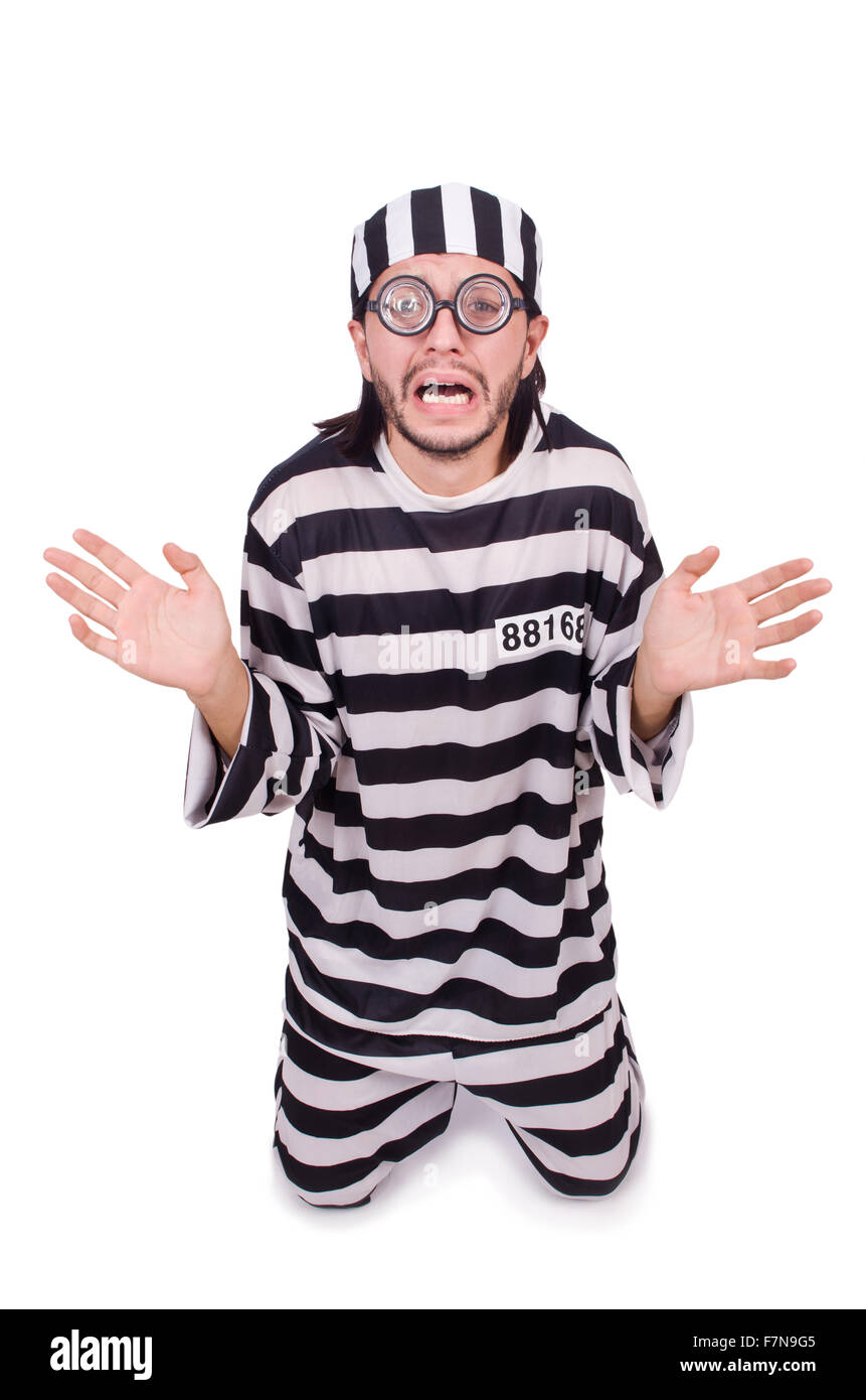 Prison inmate isolated on the white background Stock Photo - Alamy