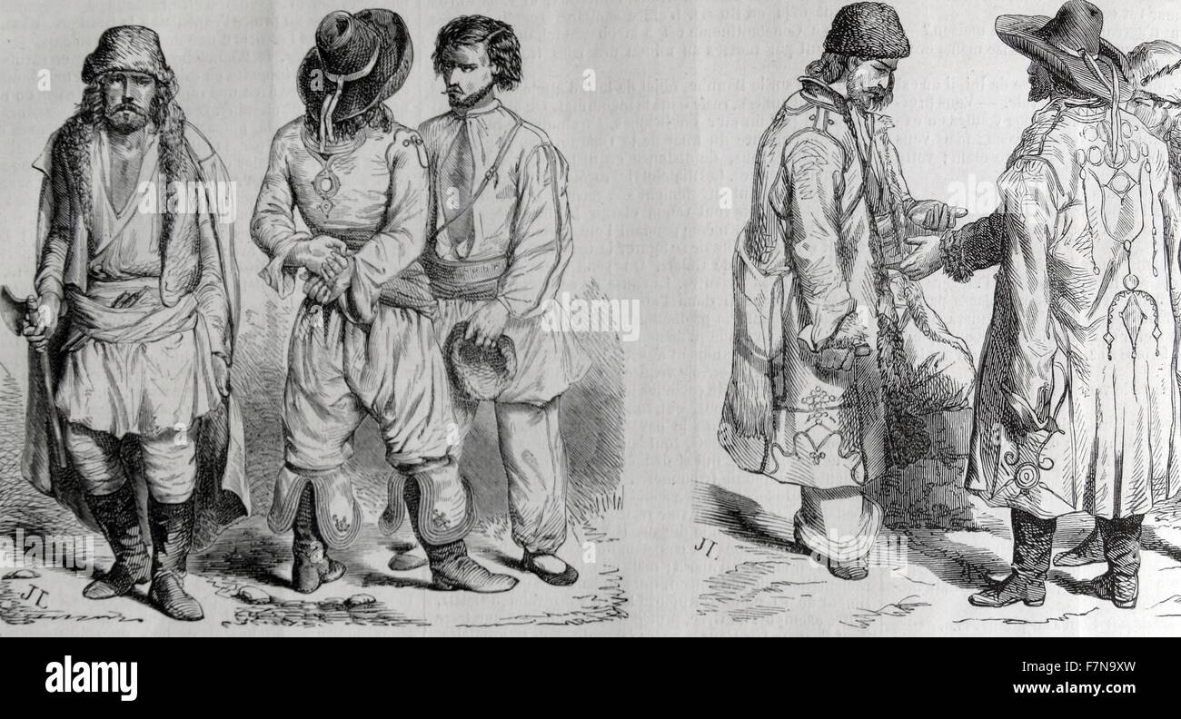 Illustration depicting different professions of Moldova. Left to right ...