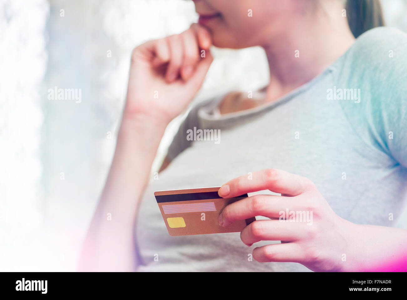 Mastercard credit card in hand hi-res stock photography and images - Alamy