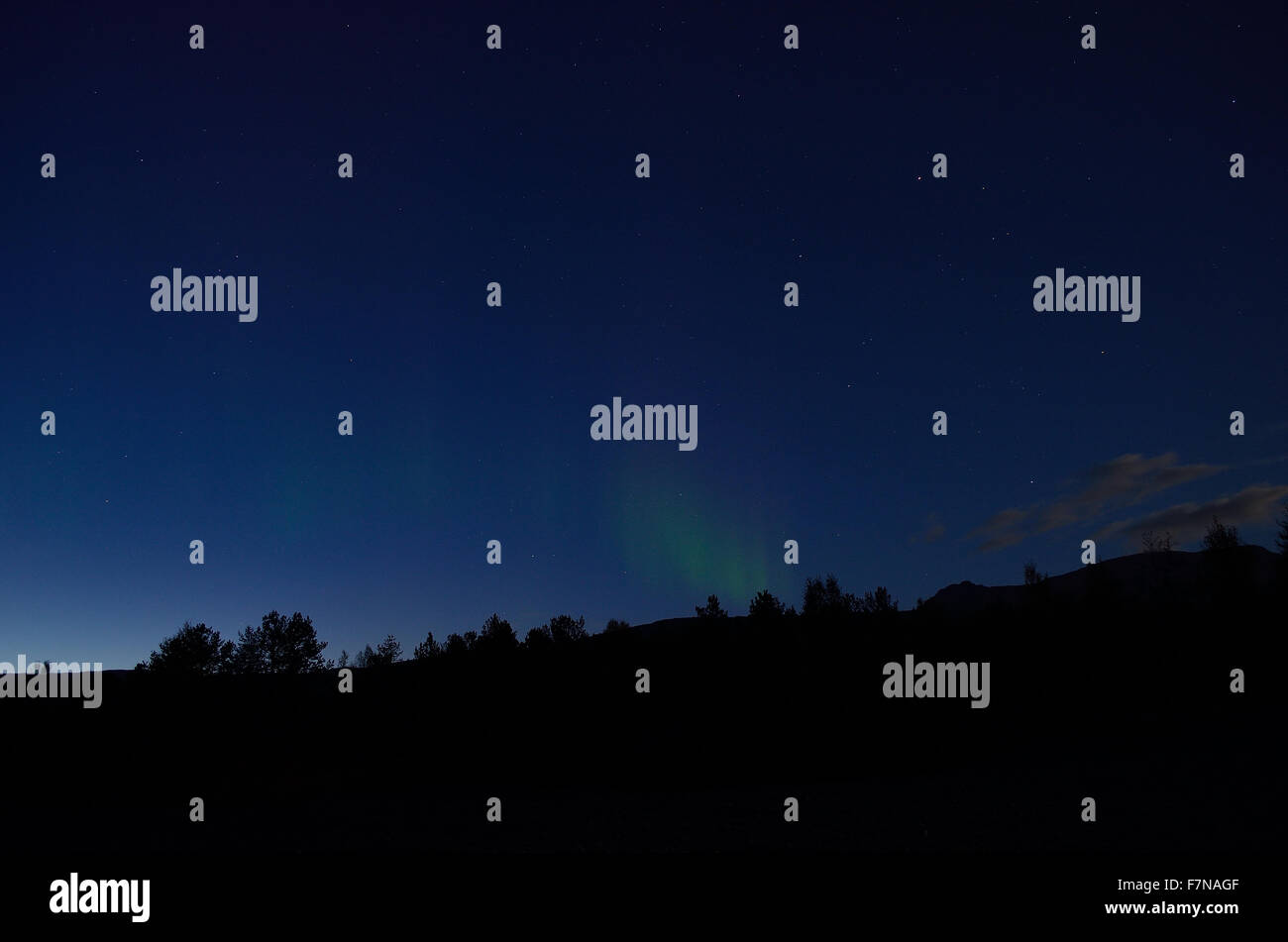 Aurora borealis on blue hi-res stock photography and images - Alamy