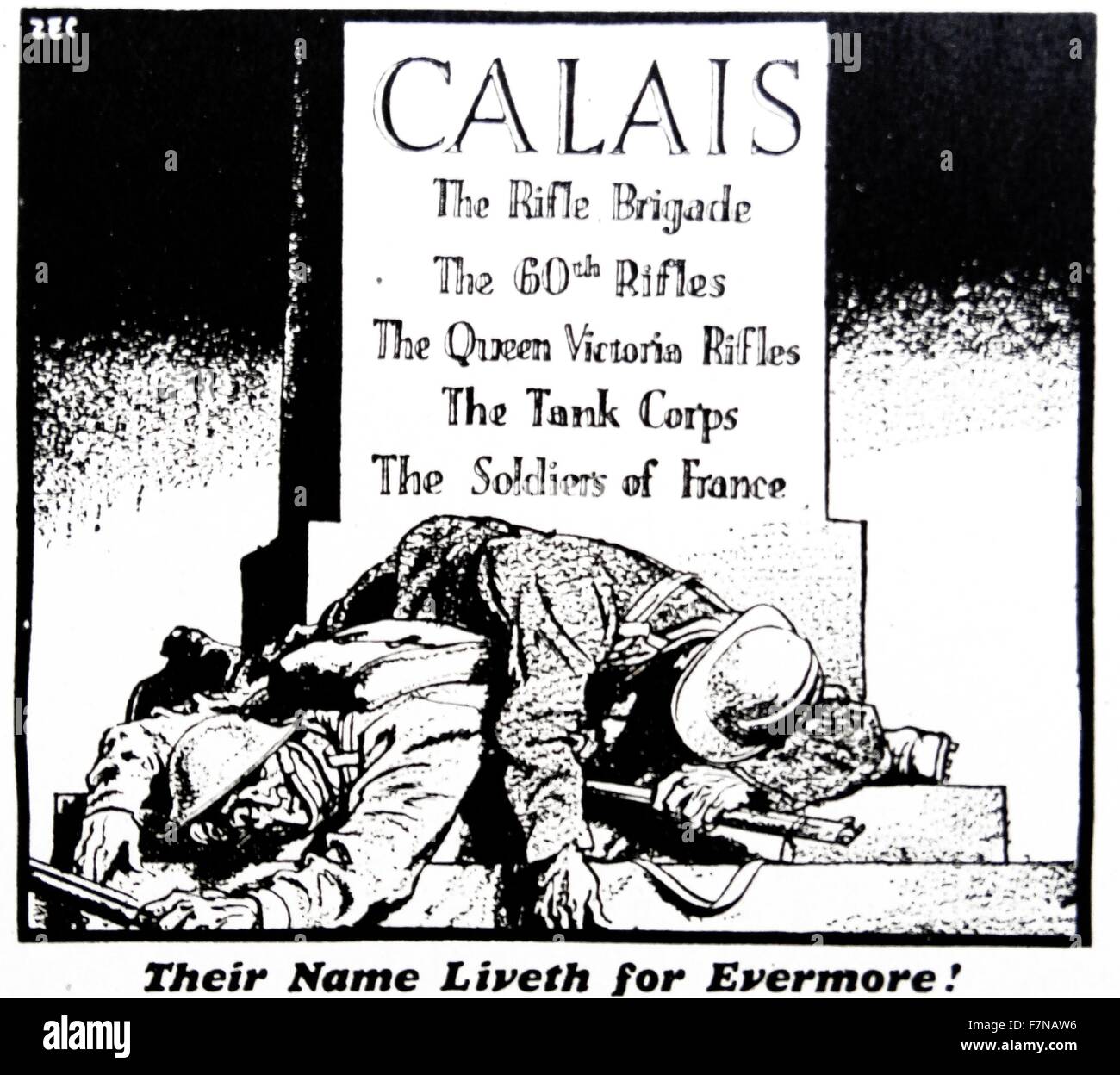 Cartoon depicting the sacrifice made by the rifle bridge brigade hi-res ...