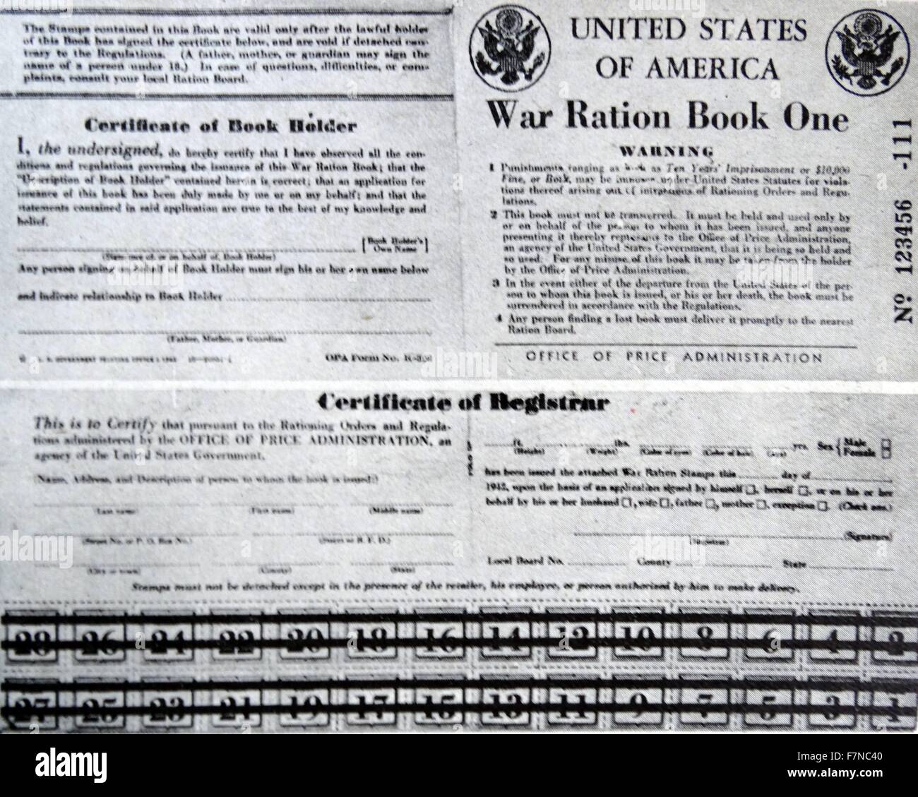 Ration book first world war hi-res stock photography and images - Alamy