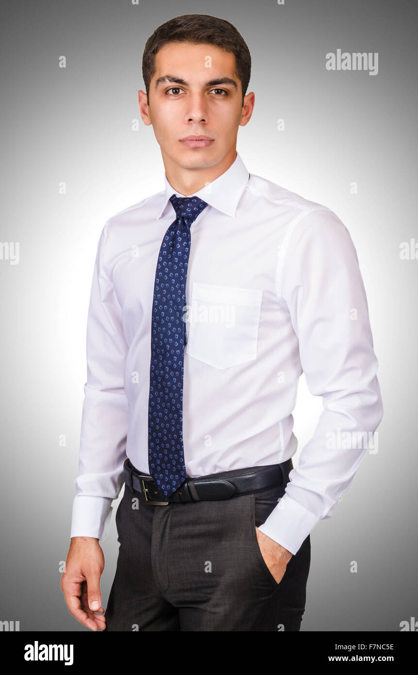Male model with shirt isolated on white Stock Photo - Alamy