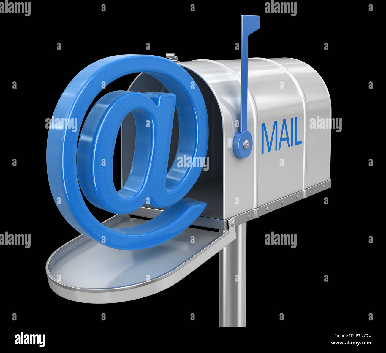 Open mailbox with E-mail sign (clipping path included Stock Photo - Alamy