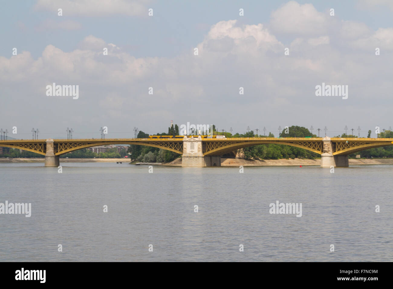 Scenic view of the recently renewed Margit bridge in Budapest Stock ...