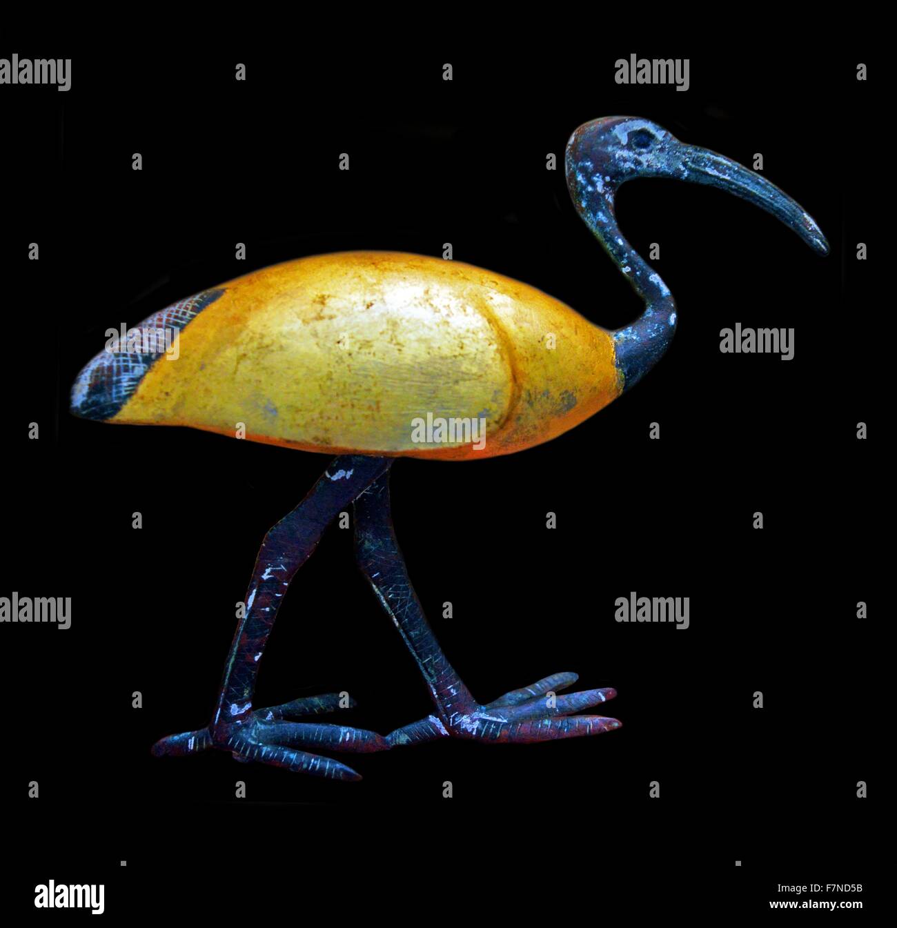 Gold leaf and bronze Ibis. Dated 1000 B.C Stock Photo - Alamy