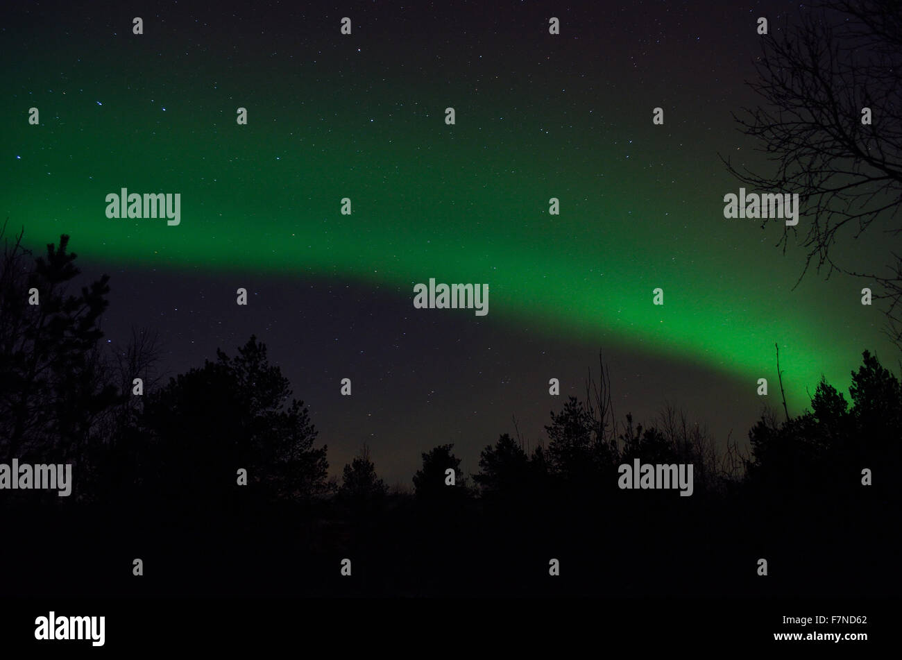 Intense green aurora dancing over hi-res stock photography and images ...