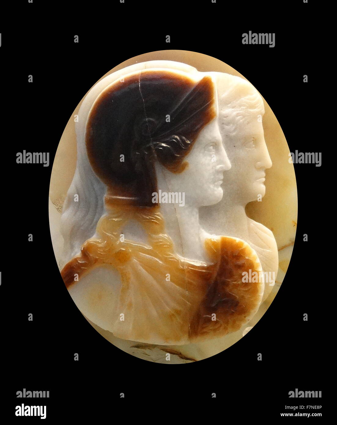 Roman Sardonyx cameo portrait perhaps representing two women of the ...