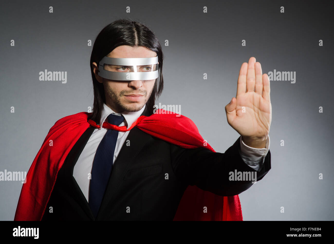 Man wearing red clothing in funny concept Stock Photo - Alamy