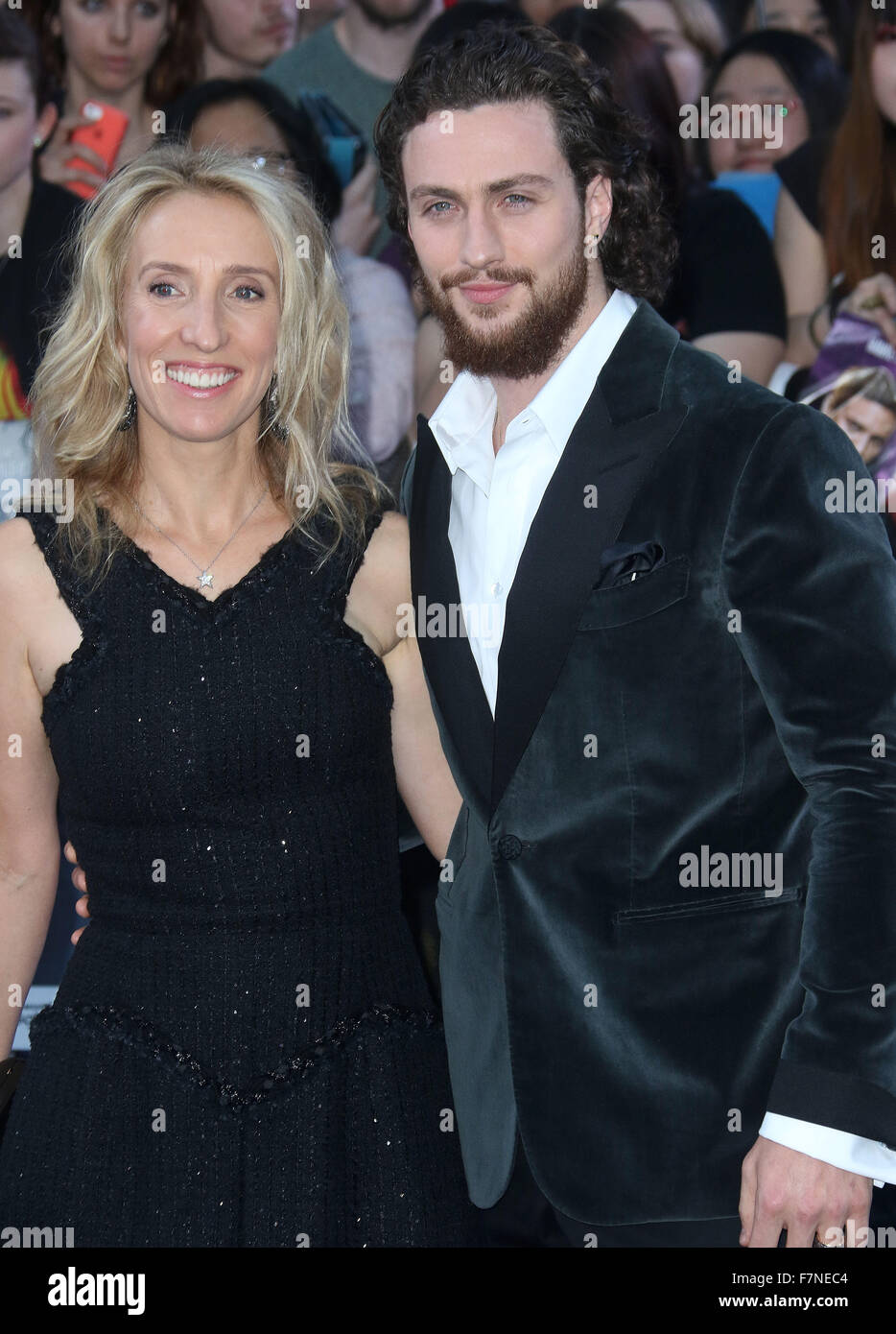 Apr 21, 2015 - London, England, UK - Sam Taylor Johnson and Aaron ...
