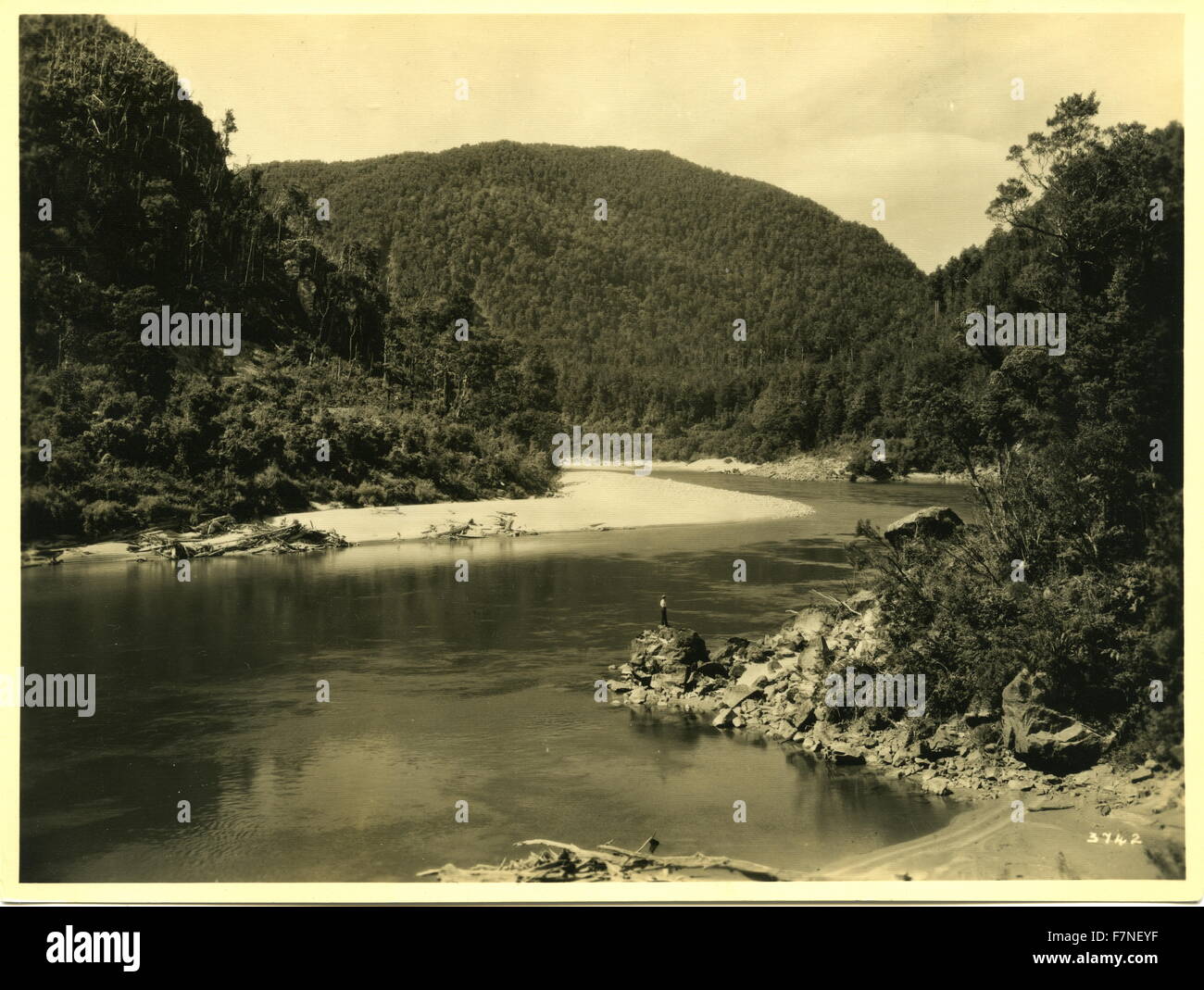 Photograph of the Buller Gorge and the Buller River, New Zealand. Dated ...