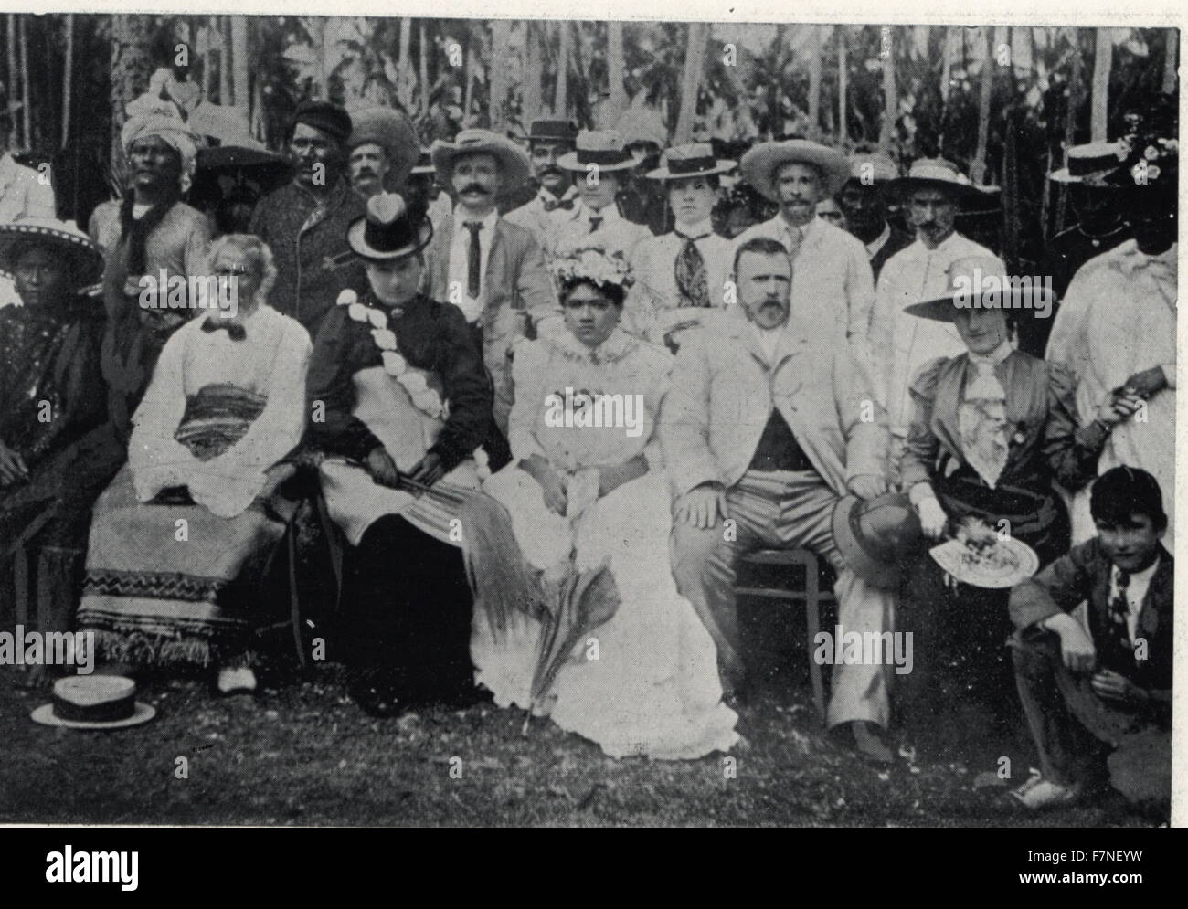 Prime Minister of New Zealand Richard Seddon (1845-1906) and wife Mrs ...