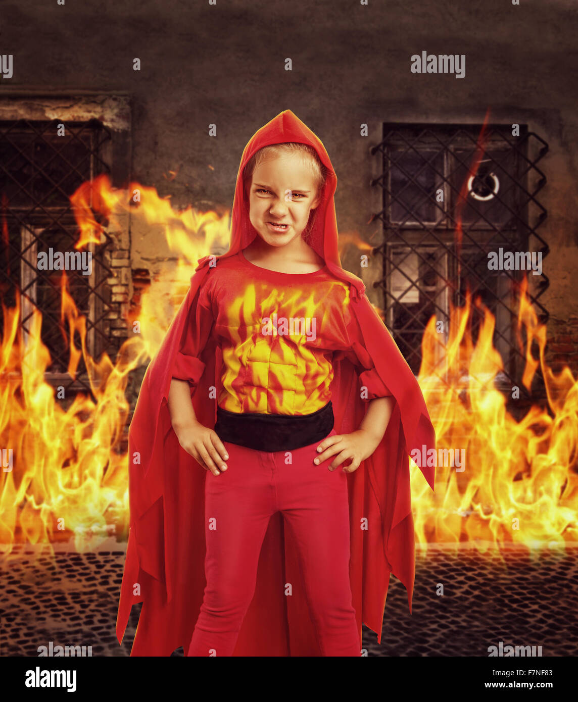 Angry girl in costume Stock Photo - Alamy