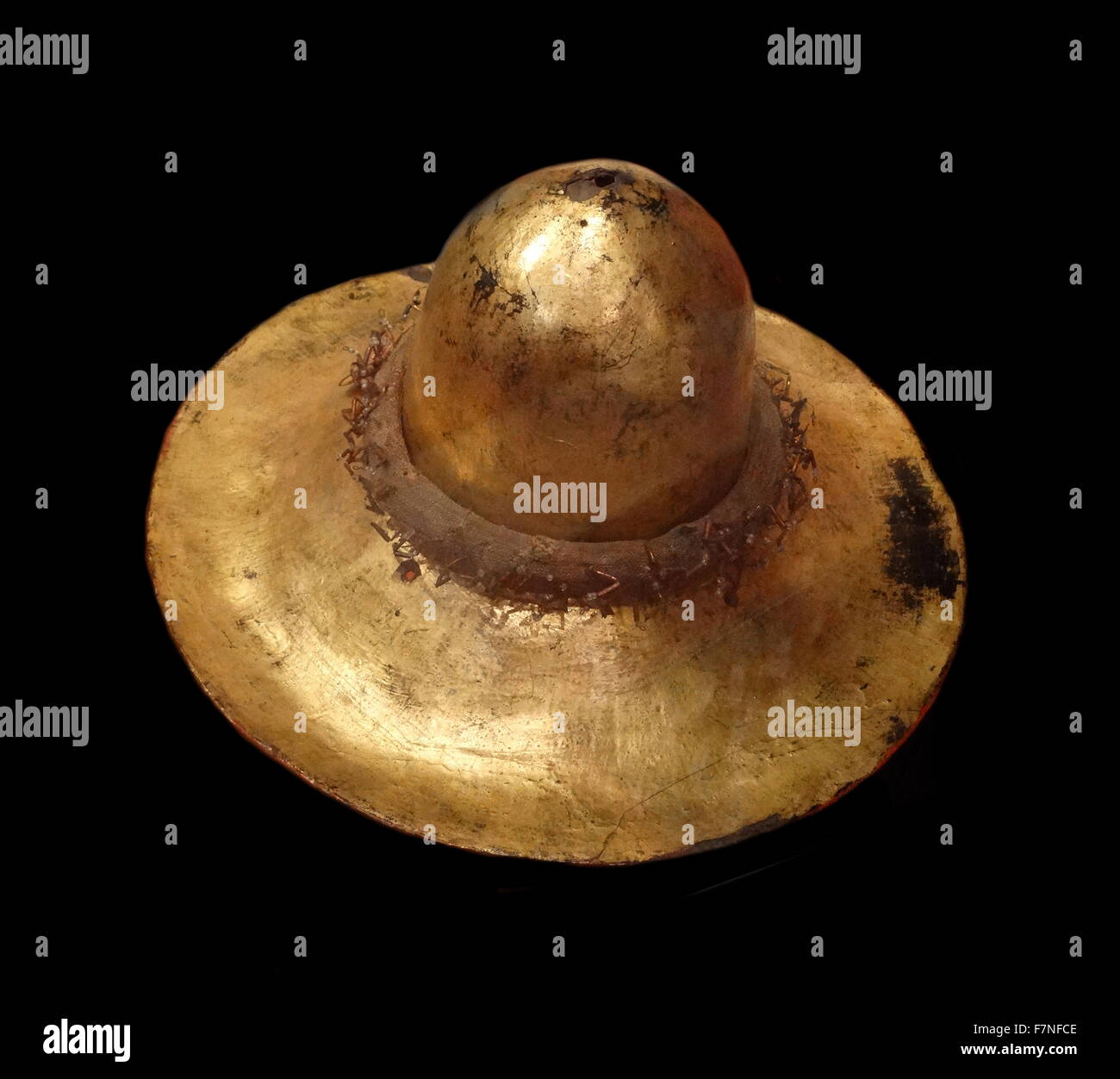 Minister ceremonial hat with gold lacquer, Burma. Dated 1860 Stock ...