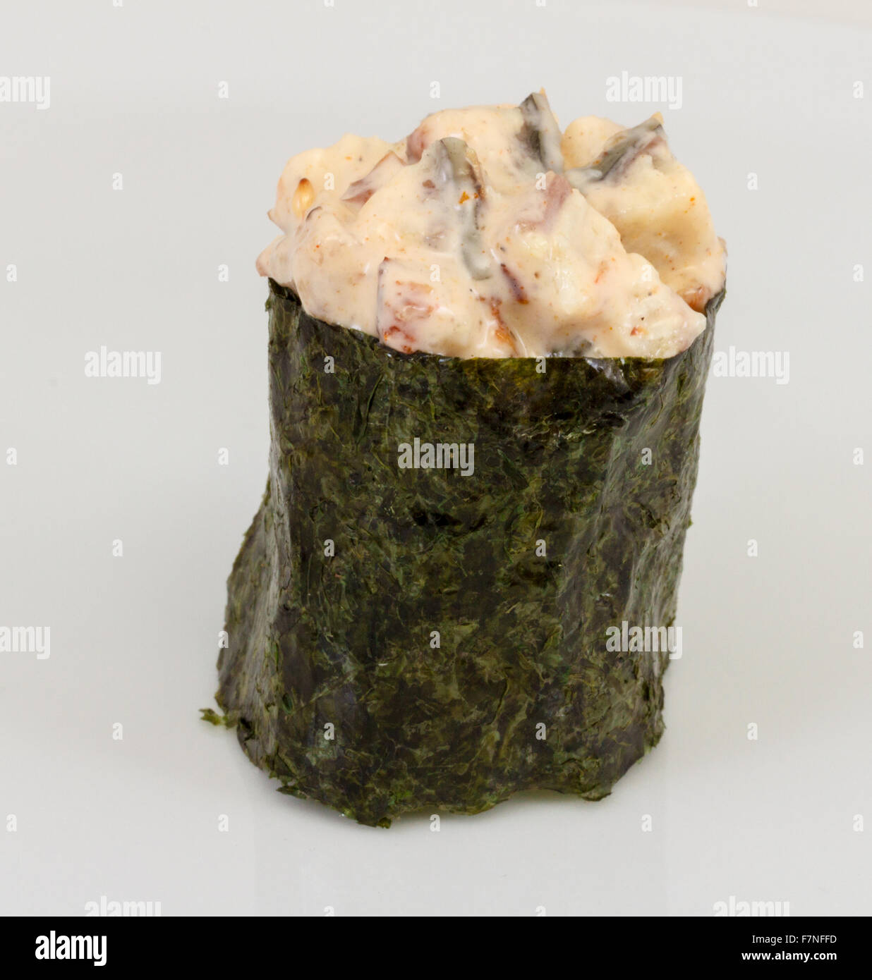 spice sushi unagi with sauced slices of smoked Eel isolated on white background Stock Photo - Alamy