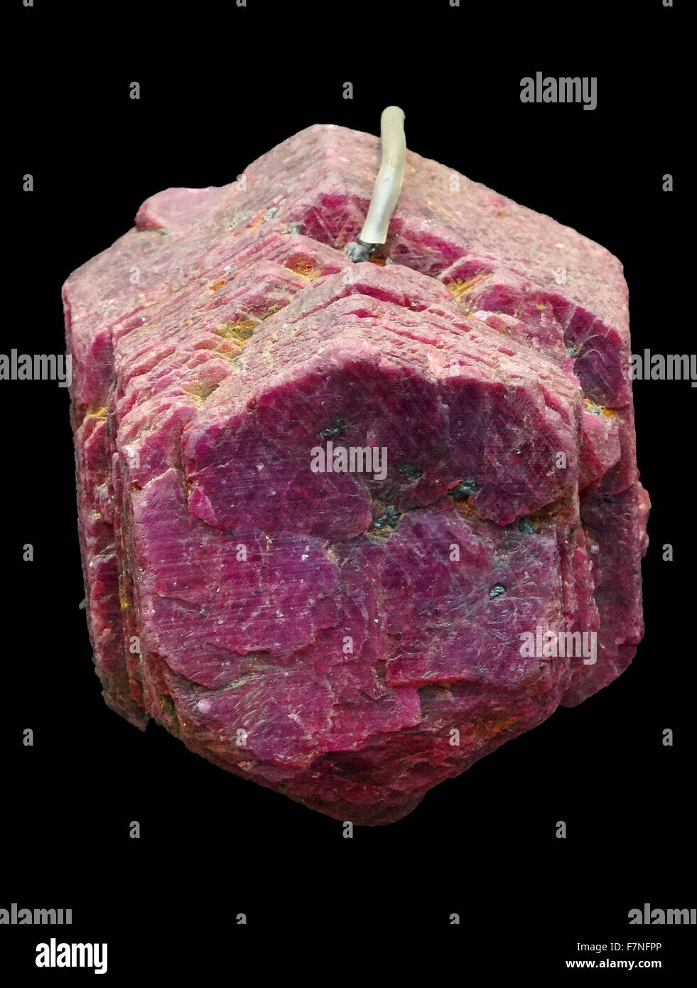 Corundum var. Ruby, from Mysore, Karnataka, India. Dated 1801 Stock ...