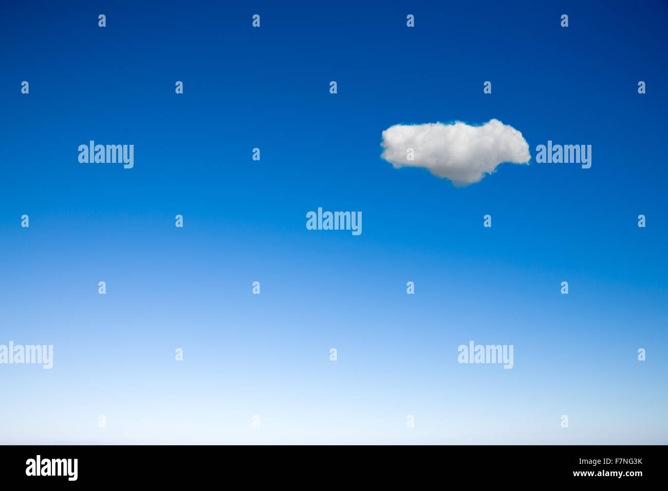Clear sky with one cloud Stock Photo - Alamy