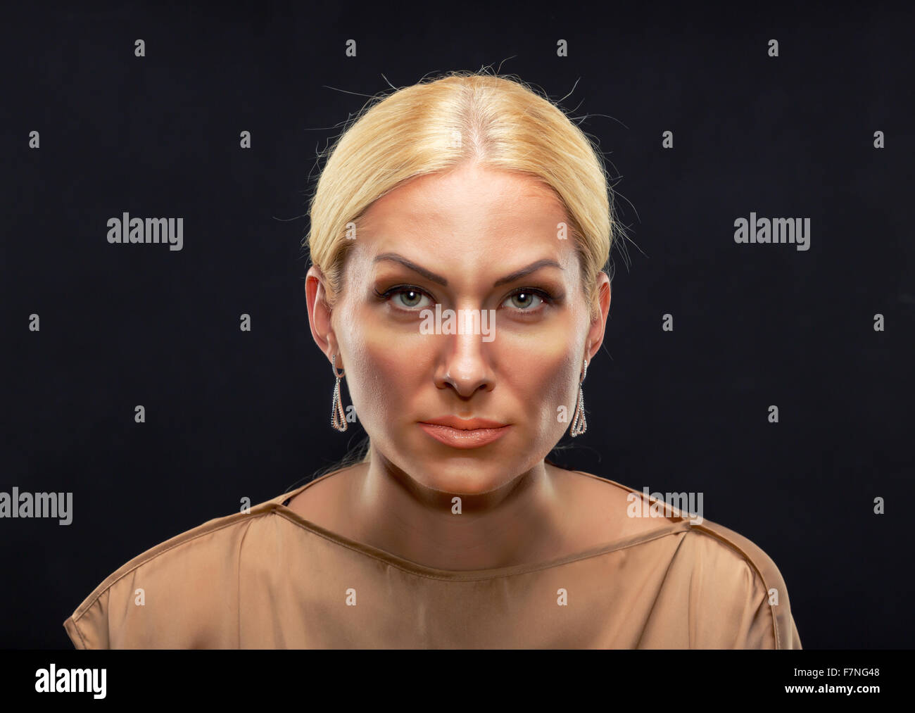 Female serious makeup hi-res stock photography and images - Alamy