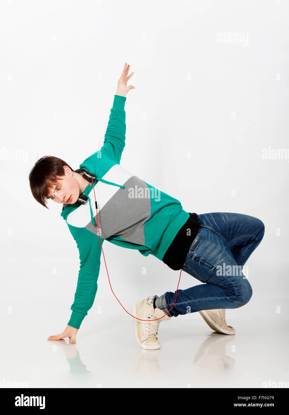Dancing man in studio Stock Photo - Alamy