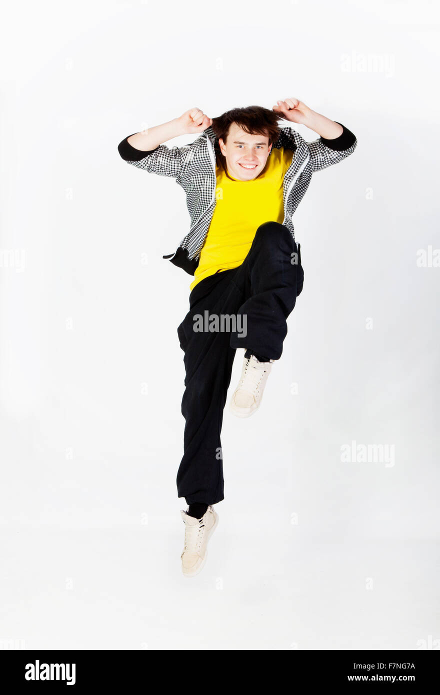 Dancing man in studio Stock Photo - Alamy