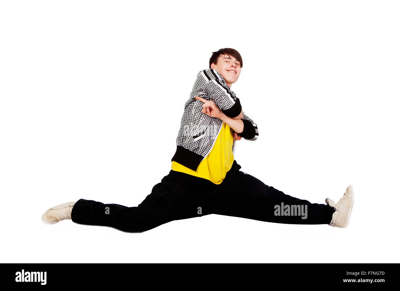 Dancing man in studio Stock Photo - Alamy