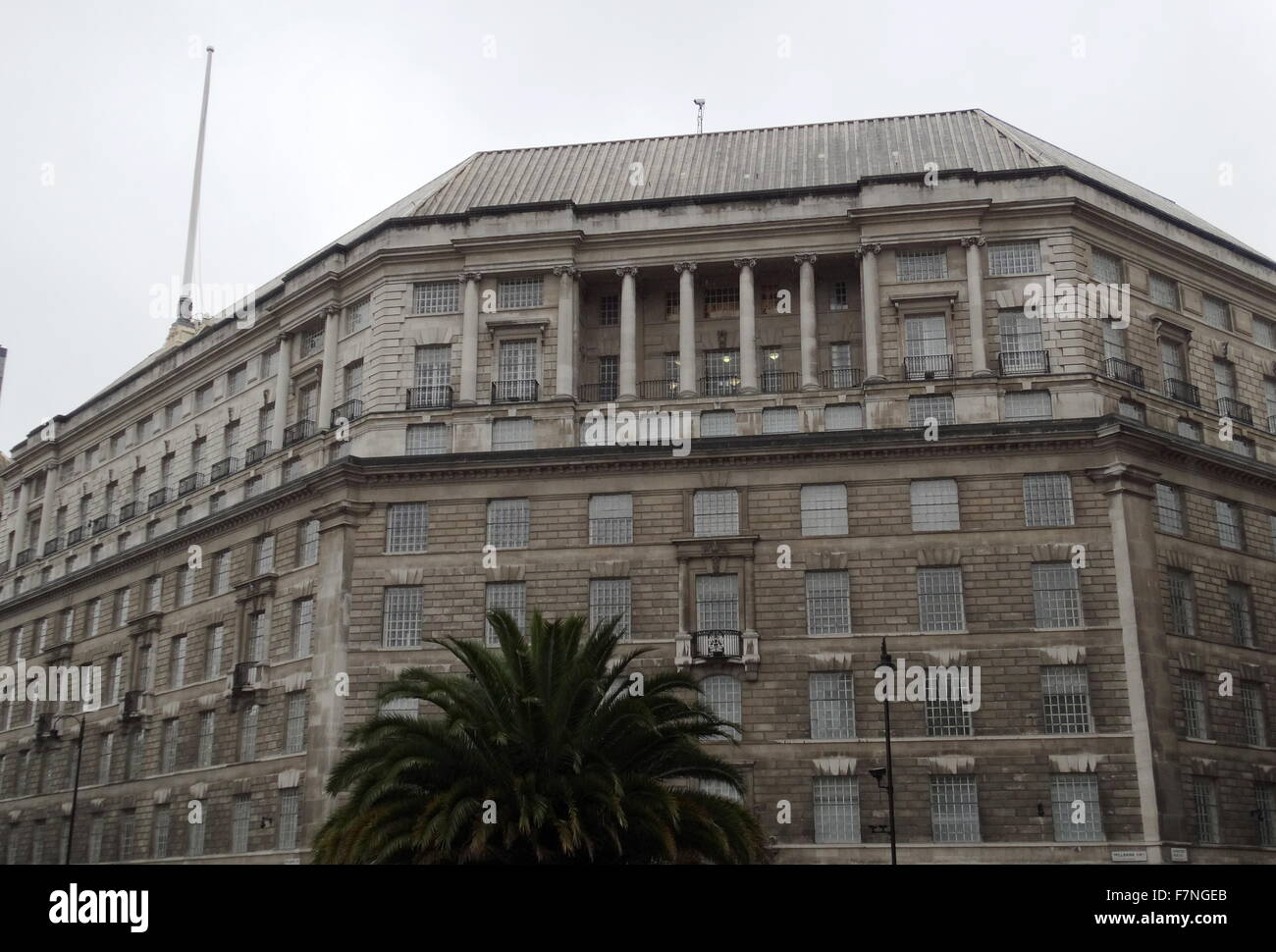 Thames House, Millbank, London, on the north bank of the River Thames ...