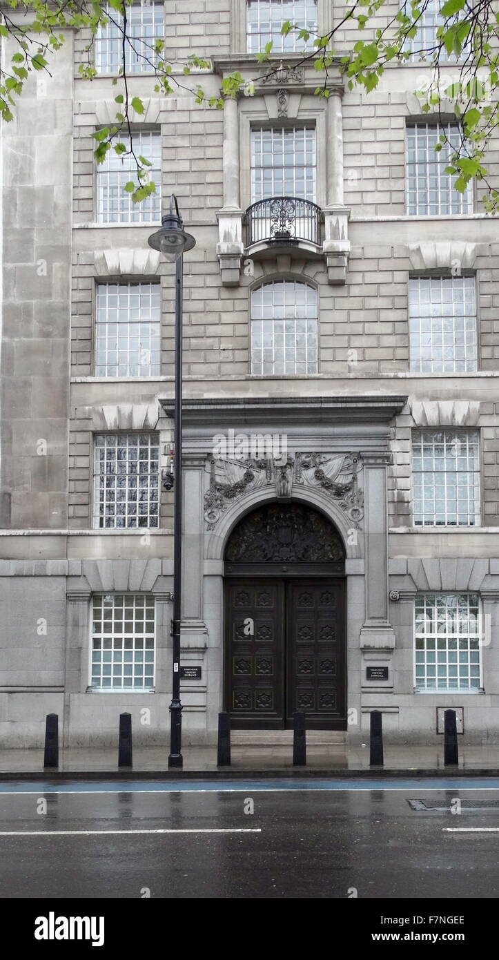 Thames House, Millbank, London, on the north bank of the River Thames ...