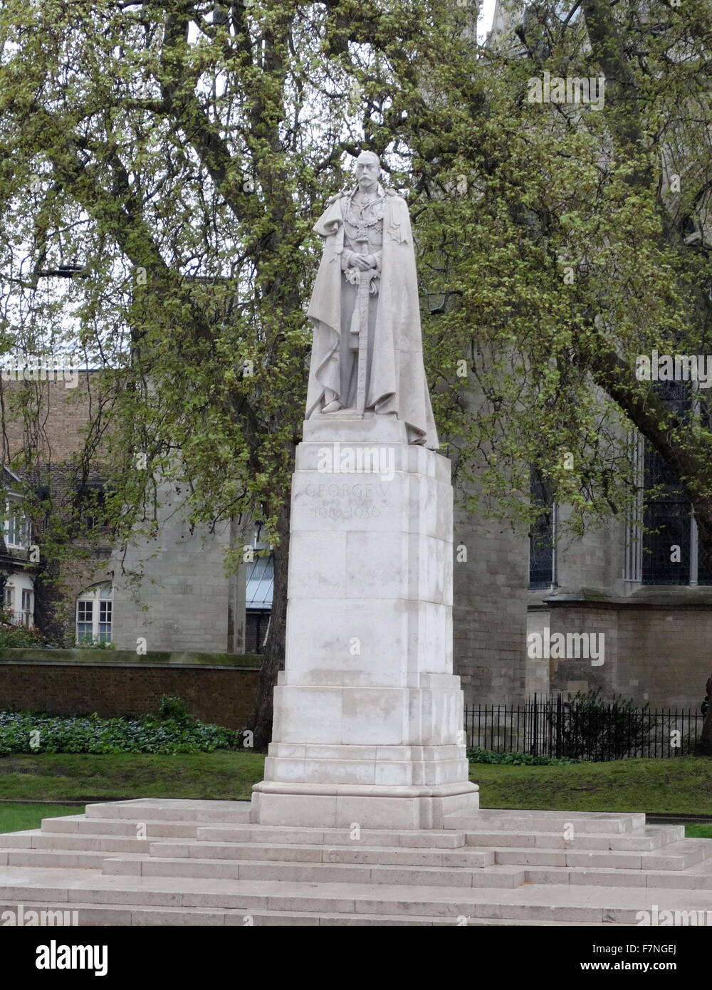 Statue of George V, King of the United Kingdom (1865-1936), in Old ...