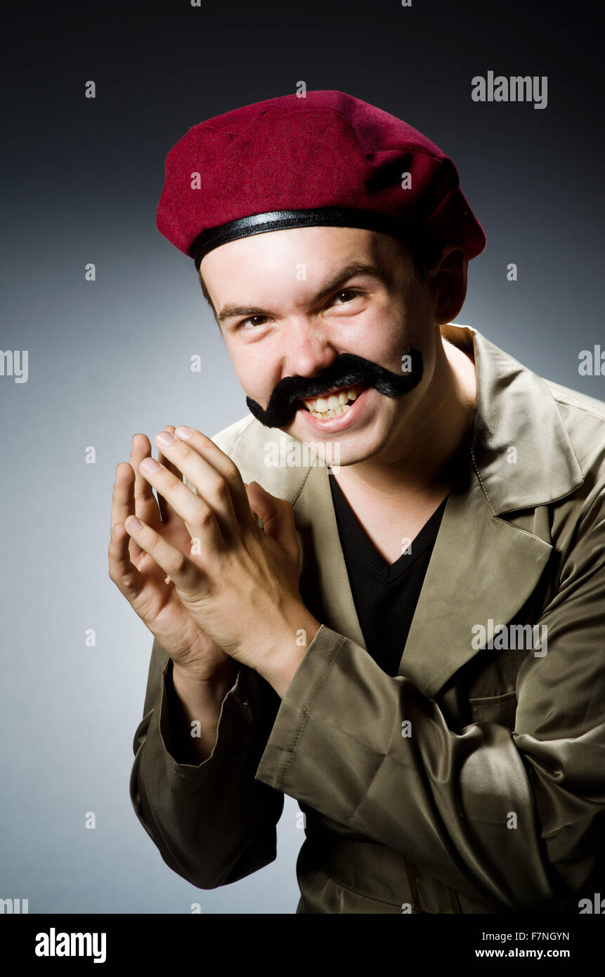 Funny soldier in military concept Stock Photo - Alamy