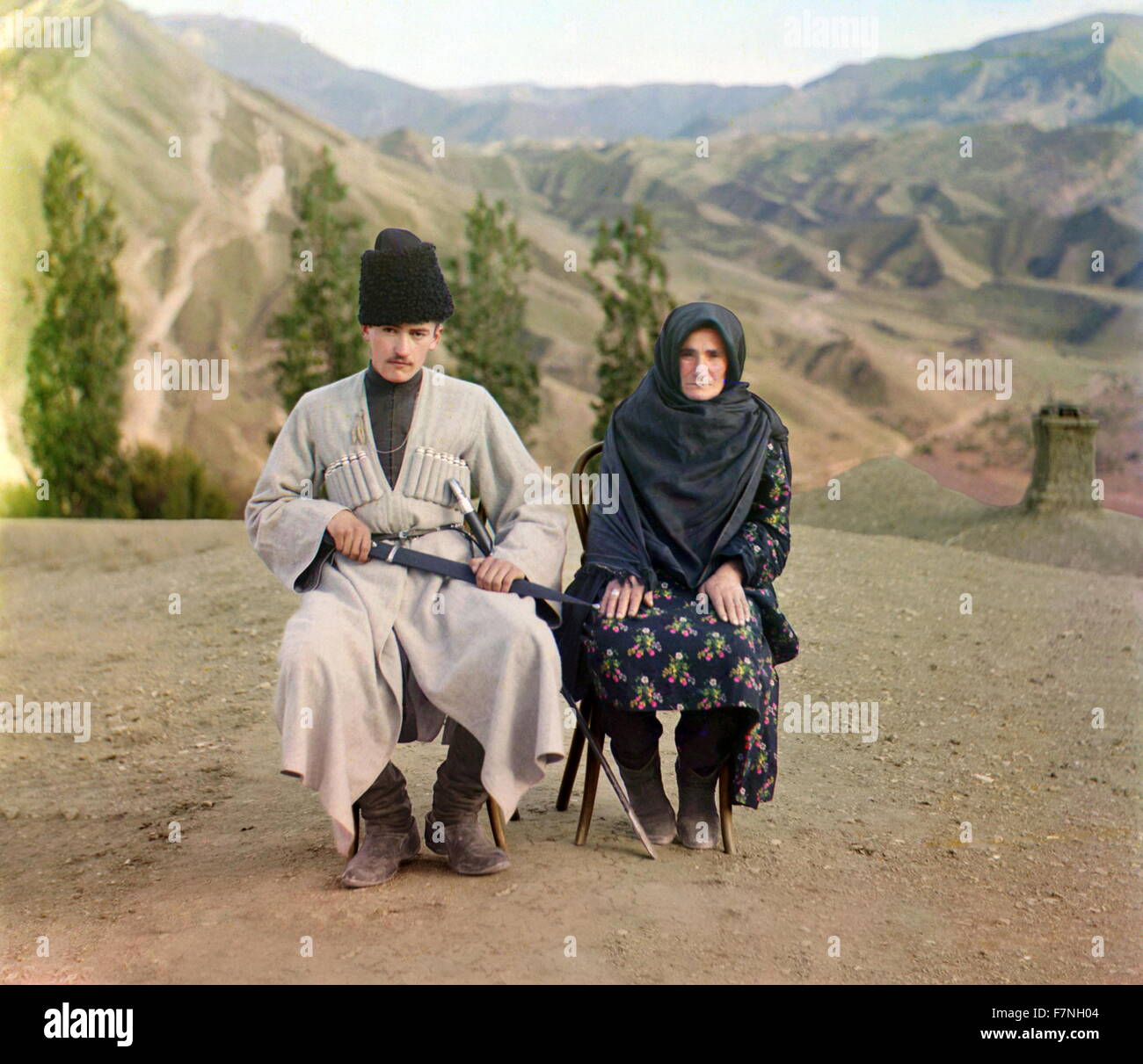 Colour photograph of a man and woman in Dagestan photographed by Sergey ...