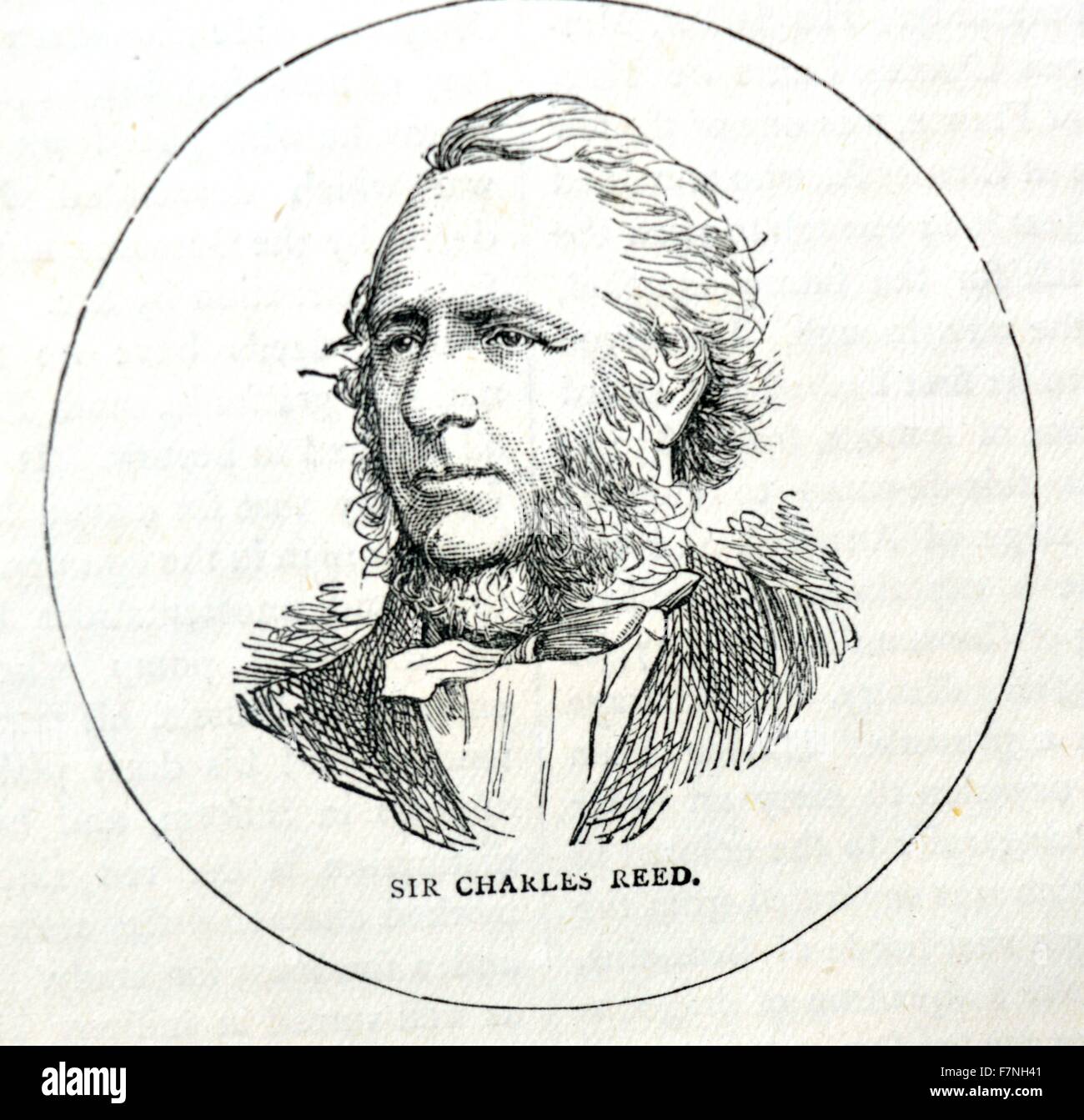 Portrait of Sir Charles Reed (1819-1881) British politician who served ...