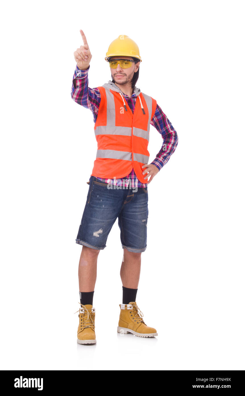 Foreman isolated on white Stock Photo - Alamy