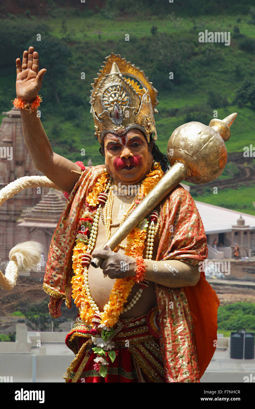 Warkari dressed as Hanuman at Pandharpur Palkhi, Maharashtra India ...