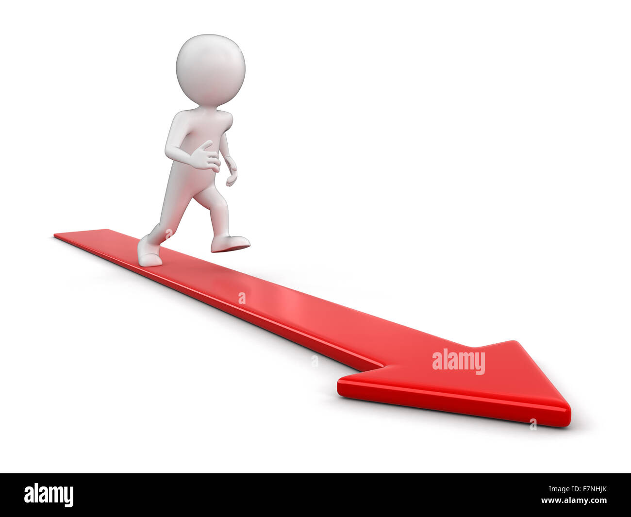 Man and arrow. Image with clipping path Stock Photo - Alamy