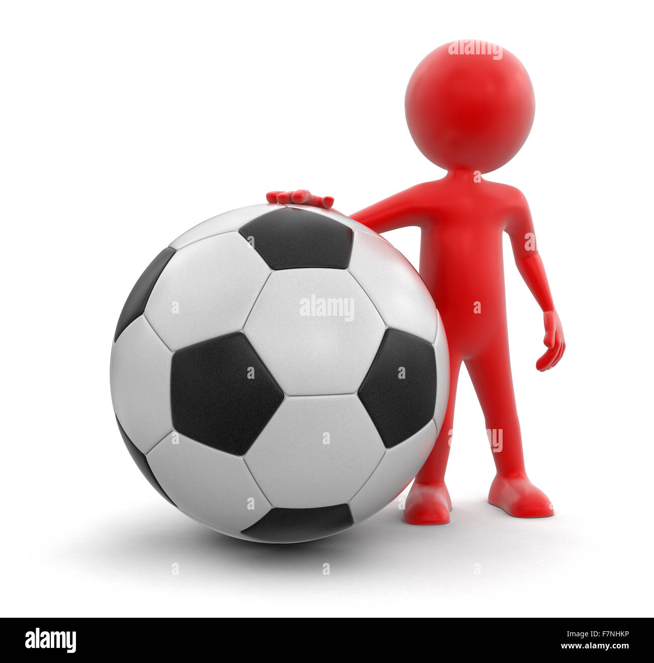 Man with Soccer football (clipping path included Stock Photo - Alamy