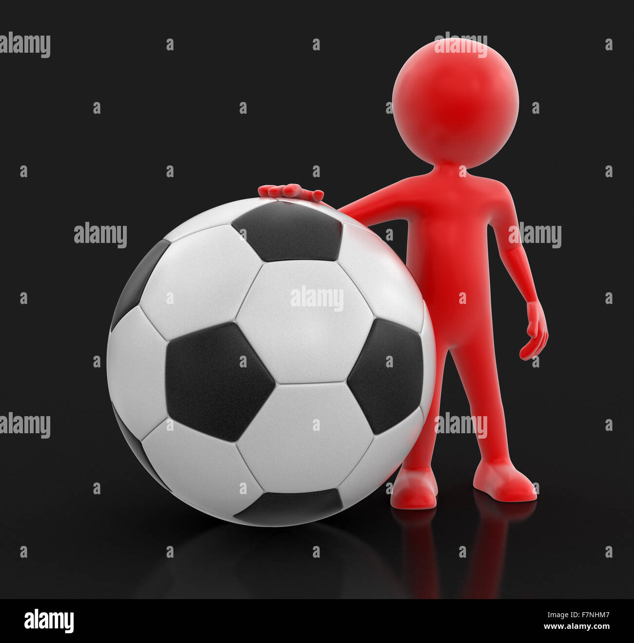 Man with Soccer football (clipping path included Stock Photo - Alamy