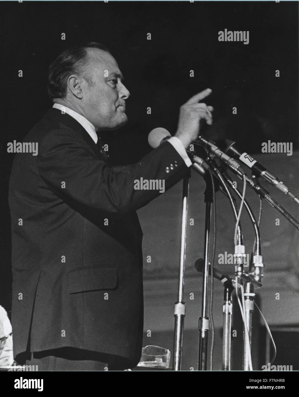 Photograph of Prime Minister Robert Muldoon of New Zealand (1921-1992 ...