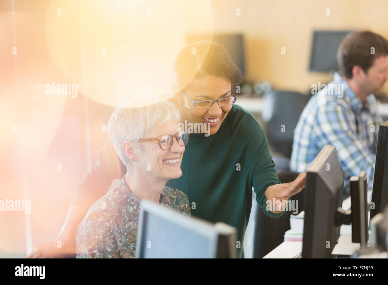 Person computer classroom hi-res stock photography and images - Alamy