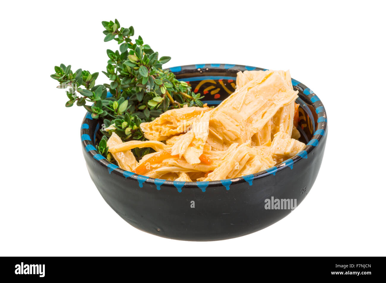 Chinese or korean Yuba (tofu bamboo) on white background Stock Photo ...