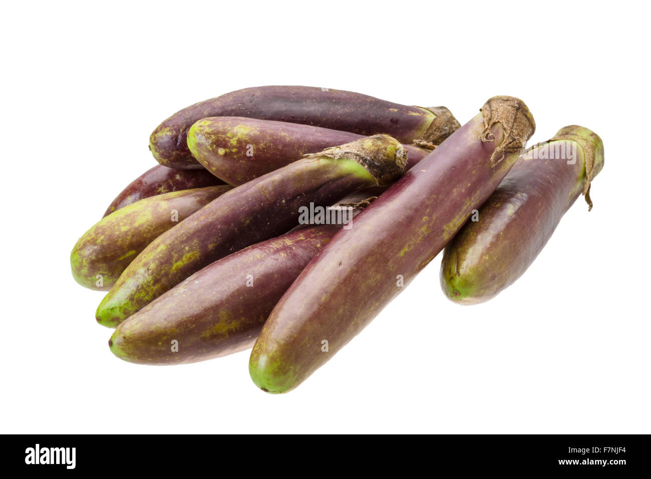 Asian eggplant heap Stock Photo - Alamy