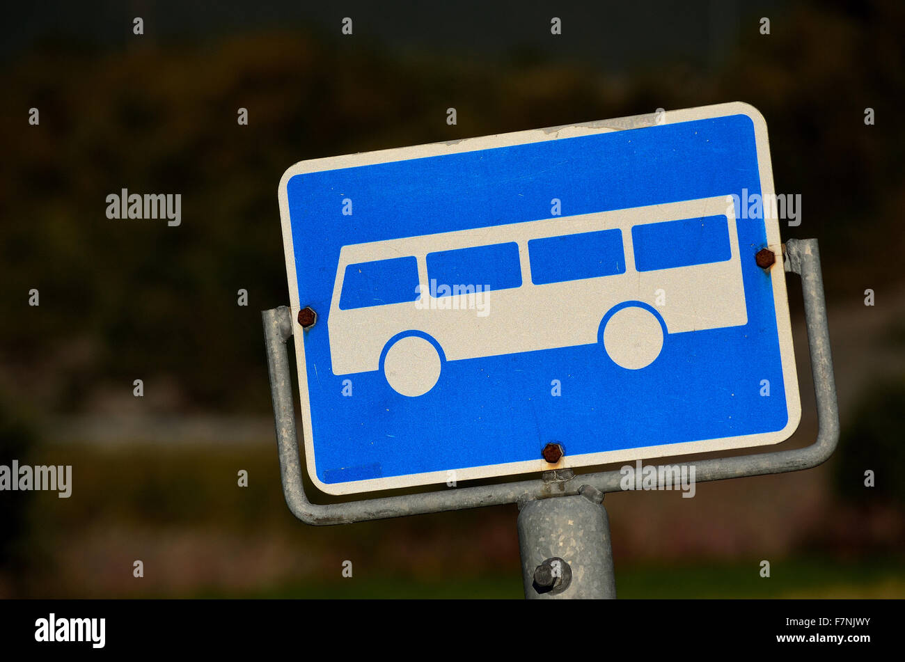 White bus stop sign hi-res stock photography and images - Alamy