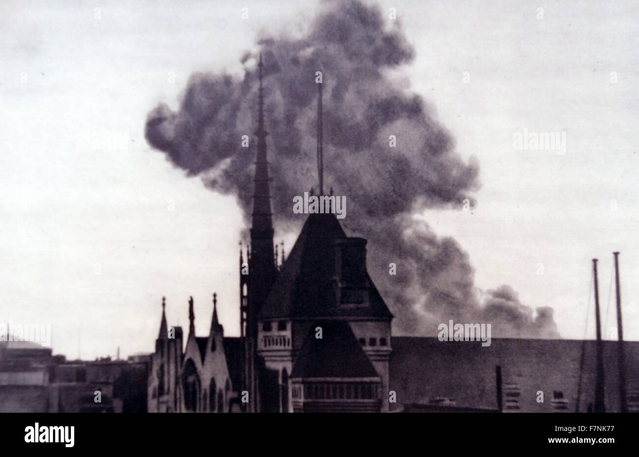 V1 Bomb drops on London in World War Two 1944 Stock Photo - Alamy
