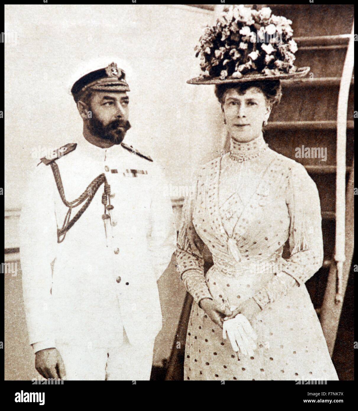 Queen Mary of Great Britain return from their visit to India for the ...