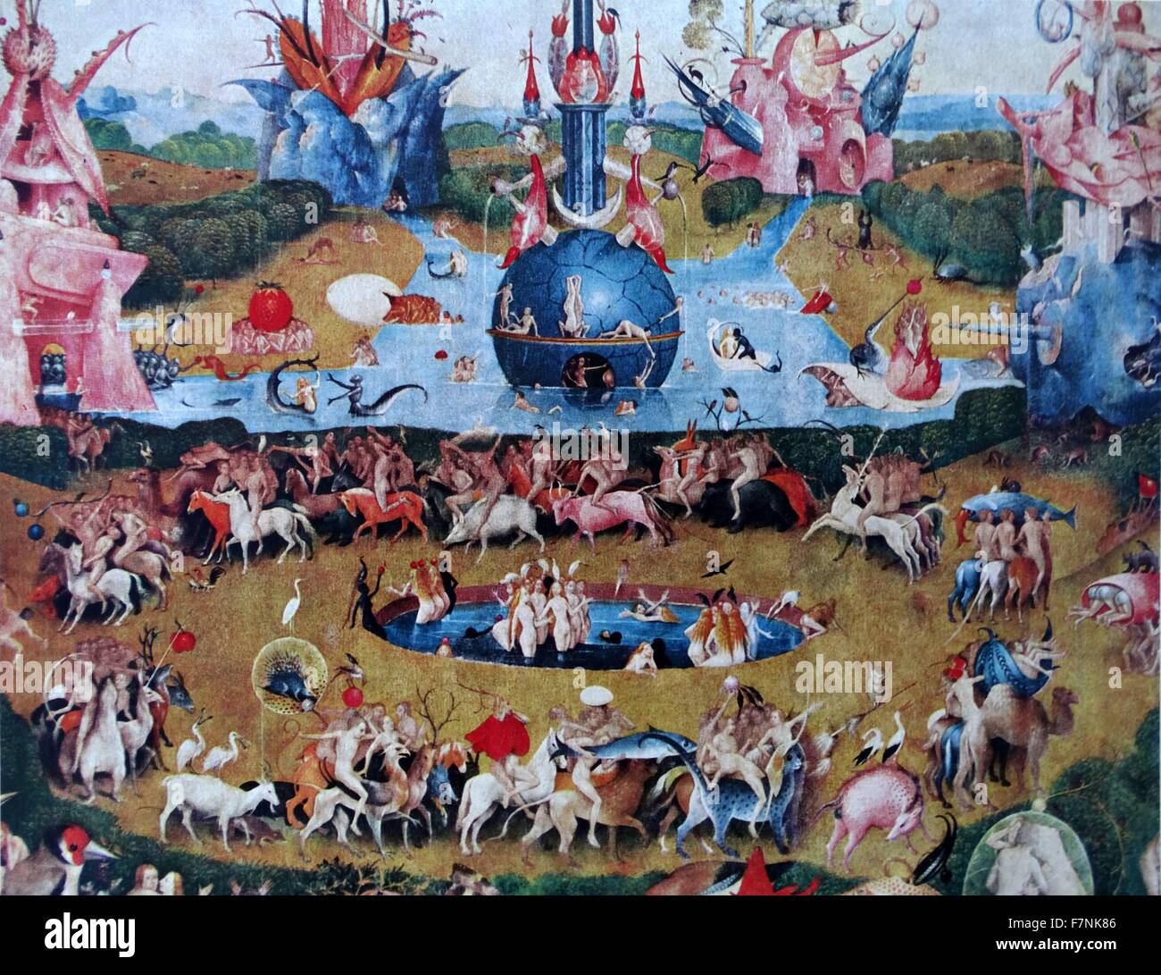 Detail from the 'The Garden of Earthly Delights' triptych painted by ...