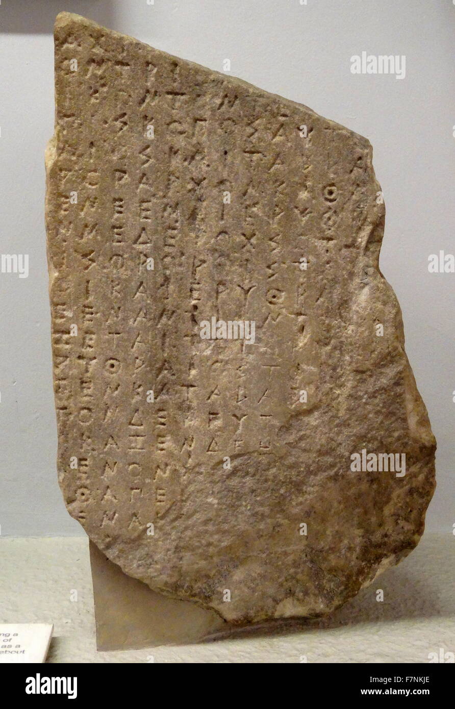 Athenian decree imposing democratic constitution on the city of ...