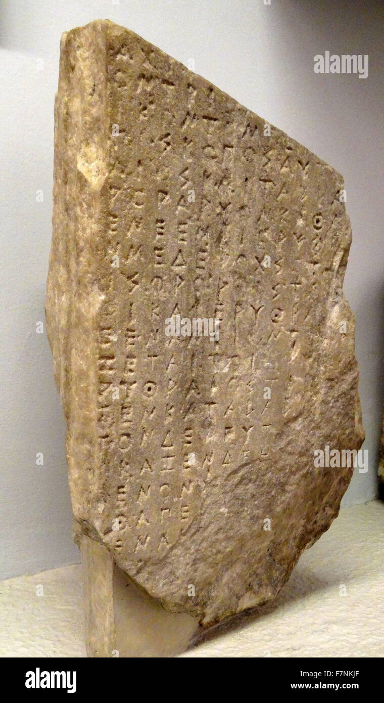 Athenian decree imposing democratic constitution on the city of ...