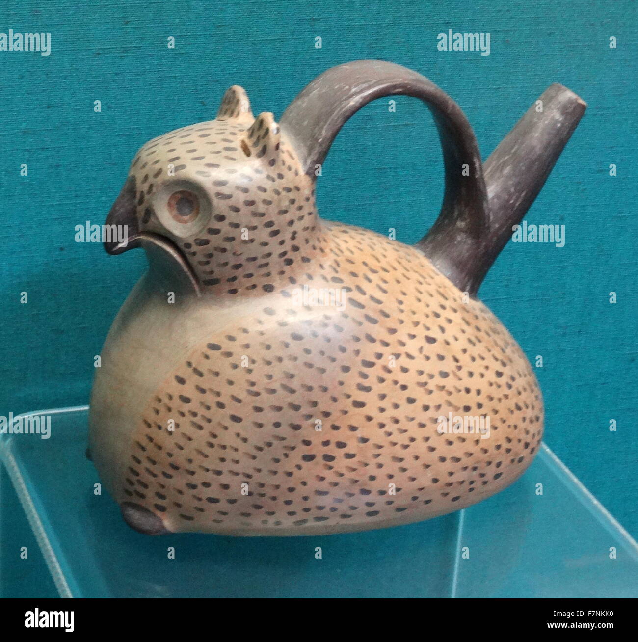 Whistling jar in the form of an owl, Peru. Dated 200 AD Stock Photo - Alamy