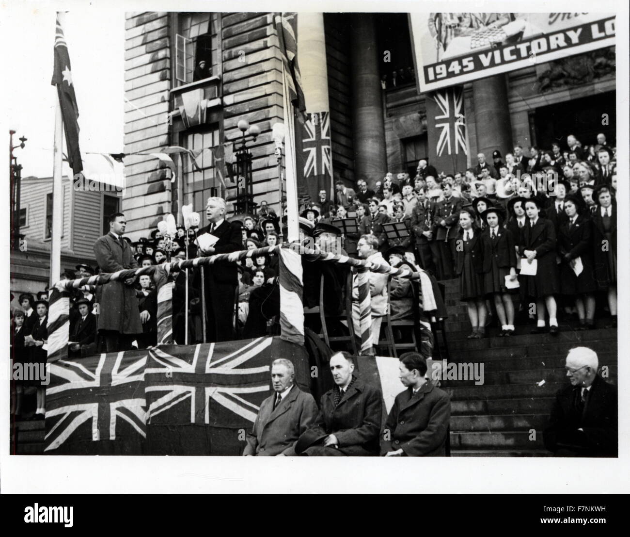 New Zealand labour Prime Minister, Walter Nash addressing a crowd to ...